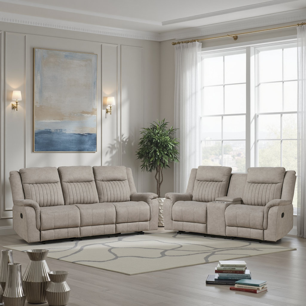 Latitude Run® Hennig Modern & Contemporary Living Room Set - Microfiber ...