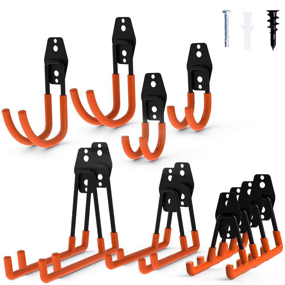 Rebrilliant Steel Garage Storage Utility Double Hooks Organizer Heavy ...