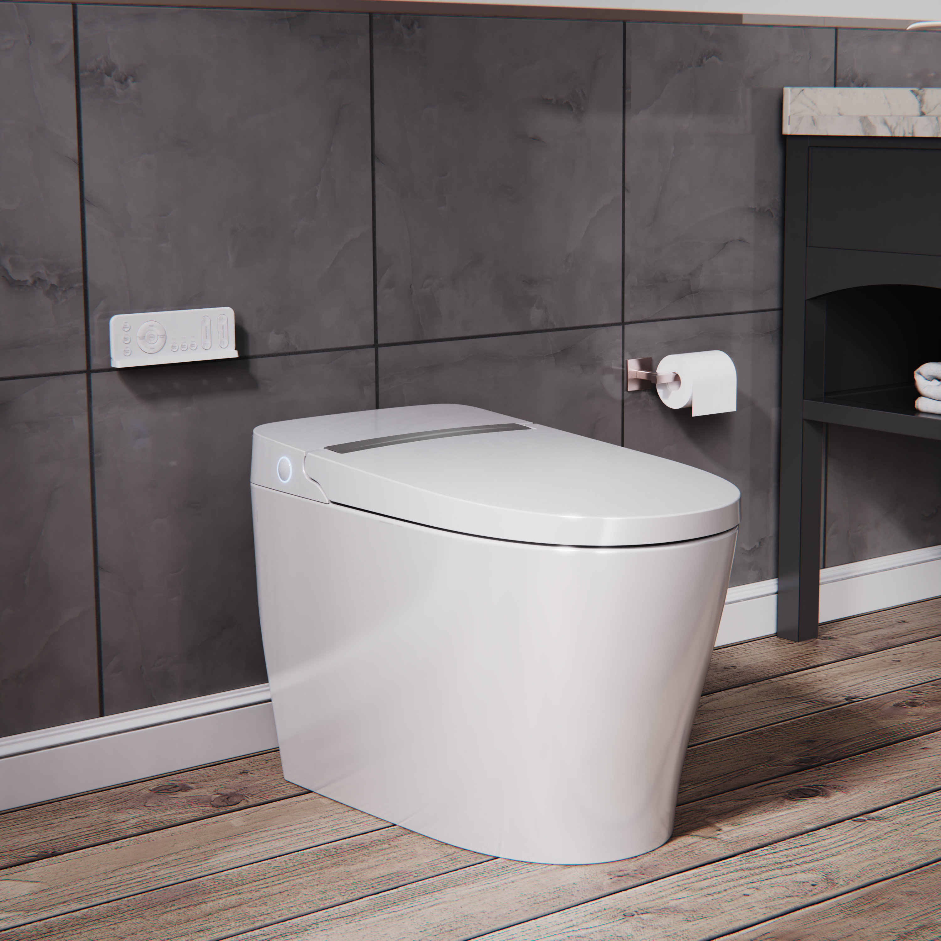 ELLAI Smart Toilet with bidet function, One-piece Toilet with Auto ...