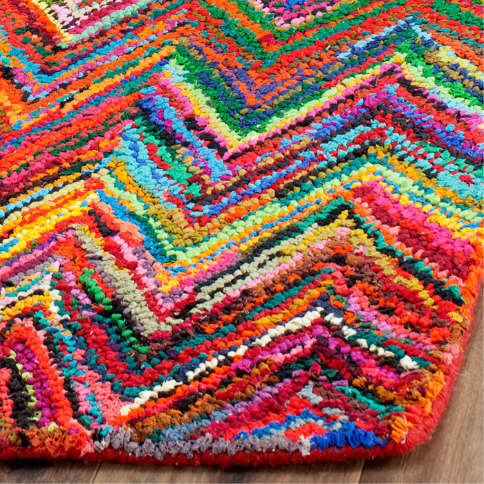 Mistana™ Barnes Handmade Hand Tufted Cotton Pink / Multi Rug & Reviews ...