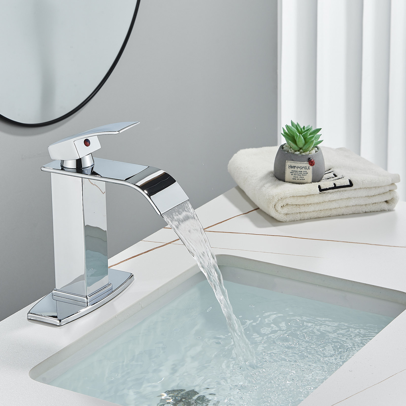 AlenArtWater Basin Sink Faucet Single-Handle Bathroom Faucet With Drain ...