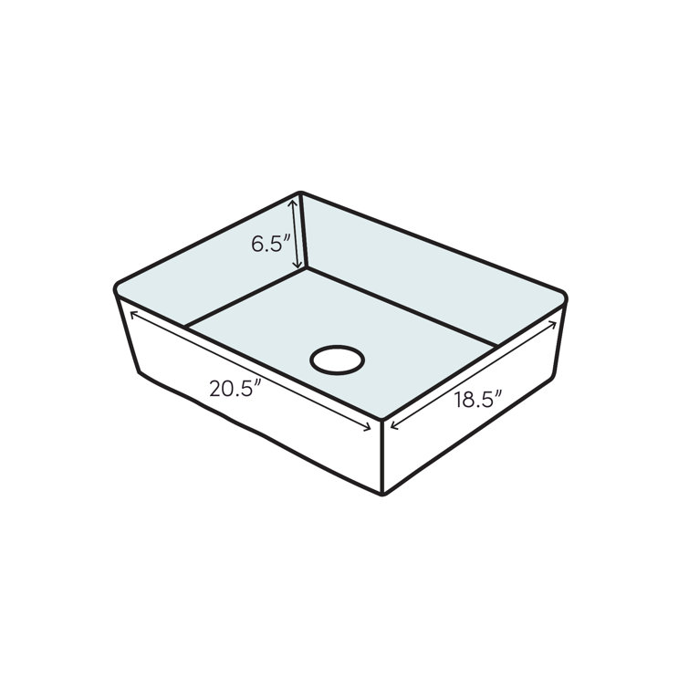 American Standard Lucerne 18.5'' White Vitreous China Rectangular Wall ...