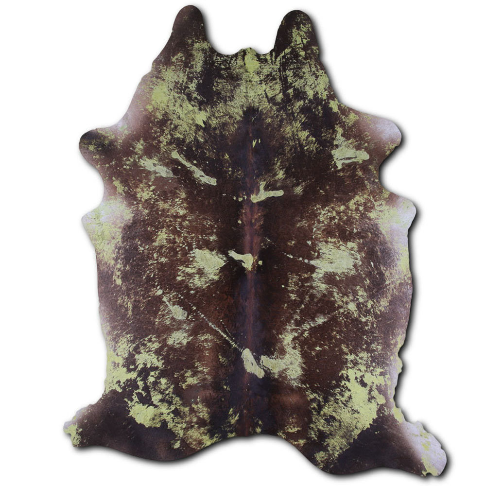 Foundry Select ACID WASHED HAIR ON COWHIDE DISTRESSED LIME GREEN 3 - 5 ...