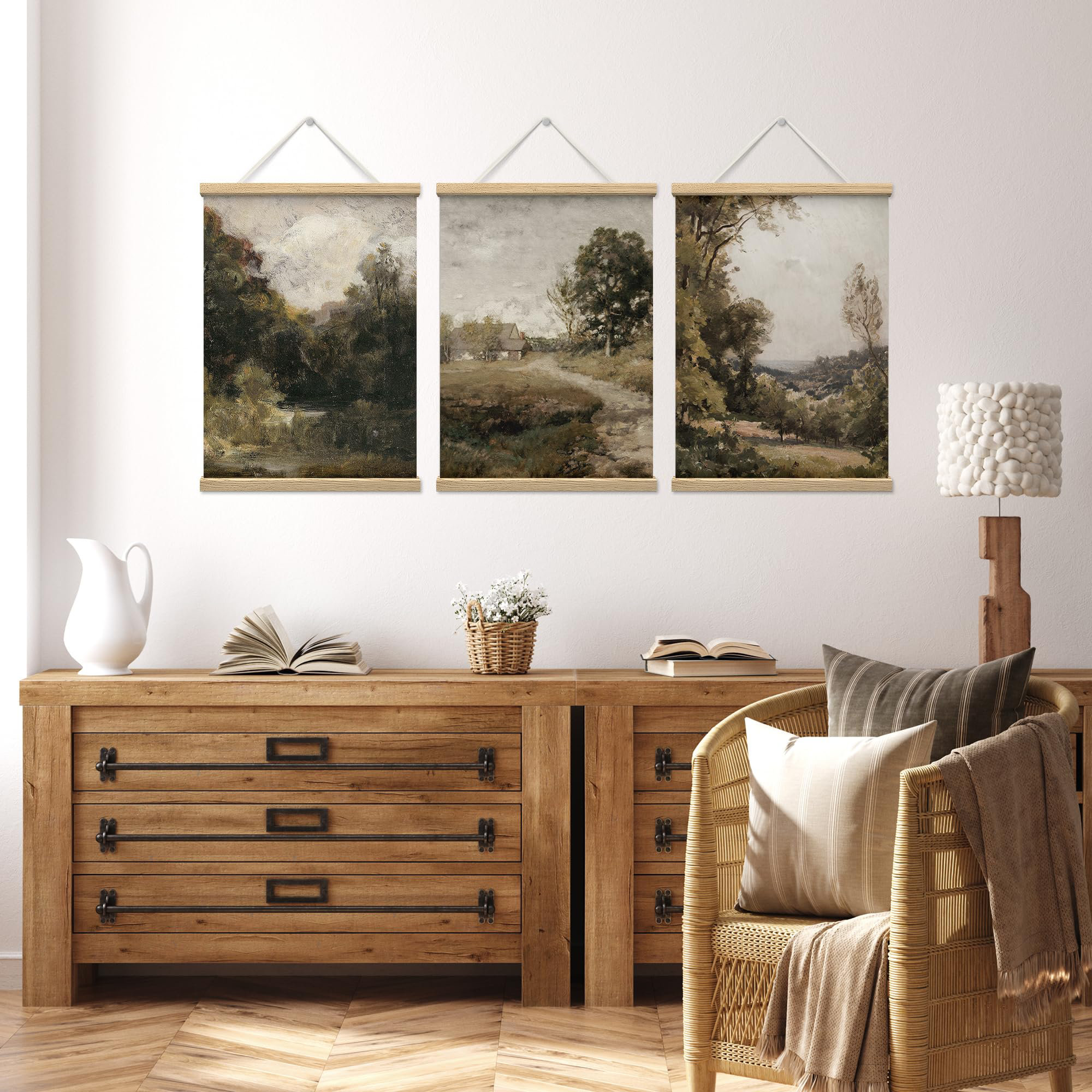 IDEA4WALL Vintage Countryside Scenes Classic Rural Landscape Wall ...