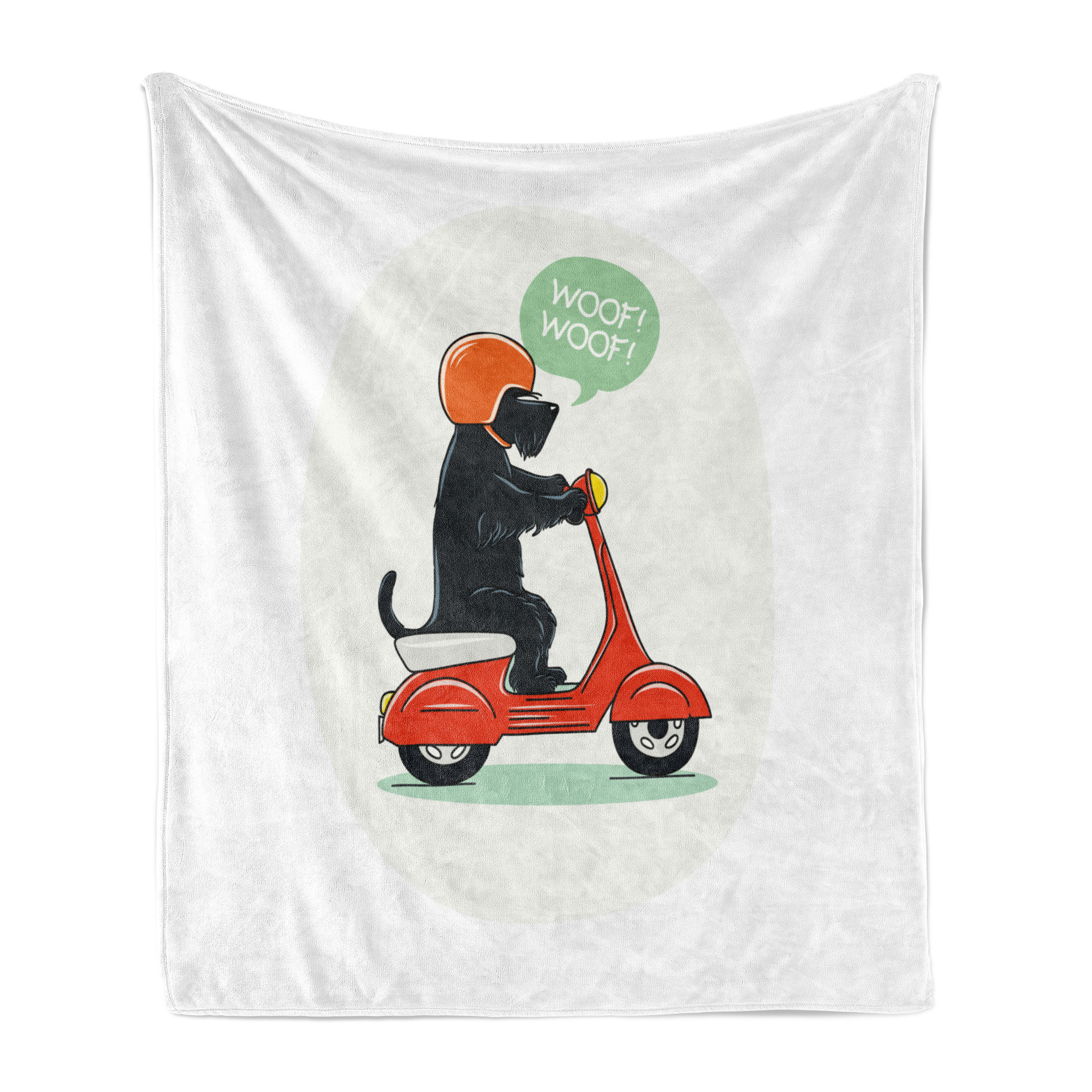 Ambesonne Scottie Dog Fleece Throw Blanket Scooter Ridding Puppies ...