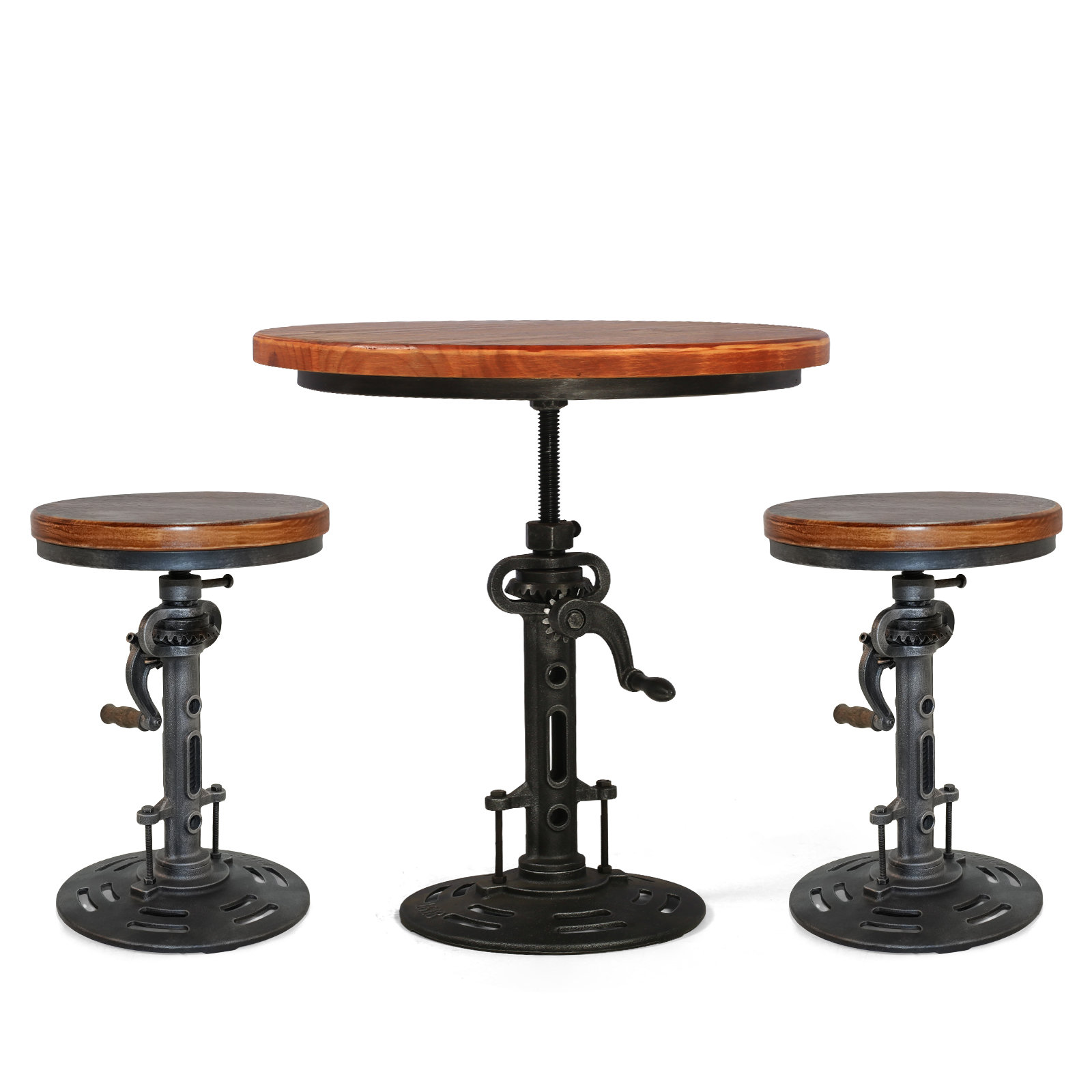 Williston Forge Set Of 3,Industrial Retro End Table Set , Antique ...