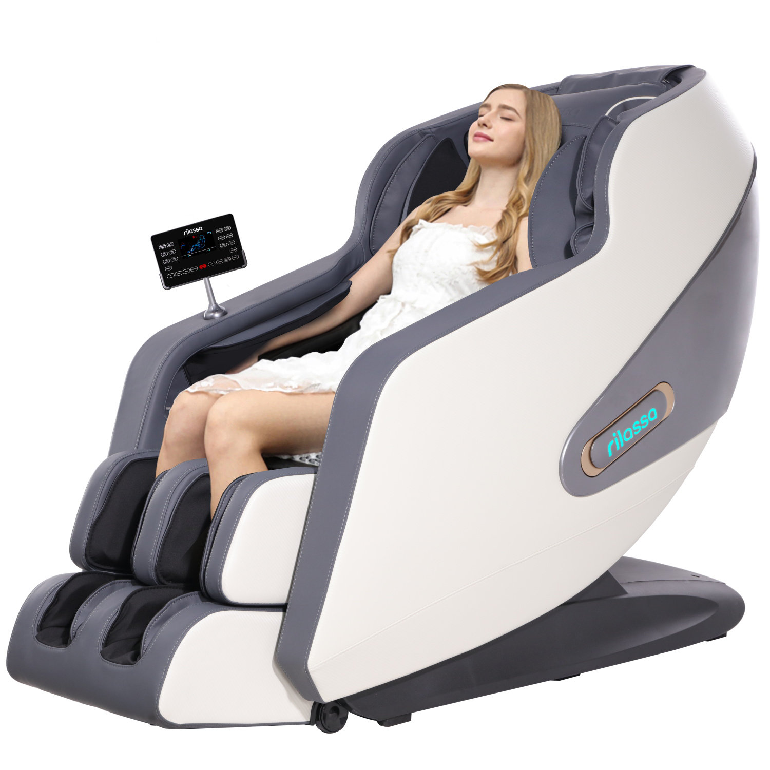 Inbox Zero 4D AI Voice Control Zero Gravity Massage Chair Full Body Shiatsu SL Track with ...
