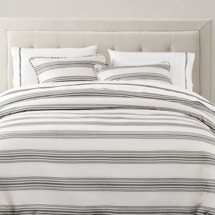 HiEnd Accents Blackberry White/Black Striped Chic Casual Farmhouse 3 ...