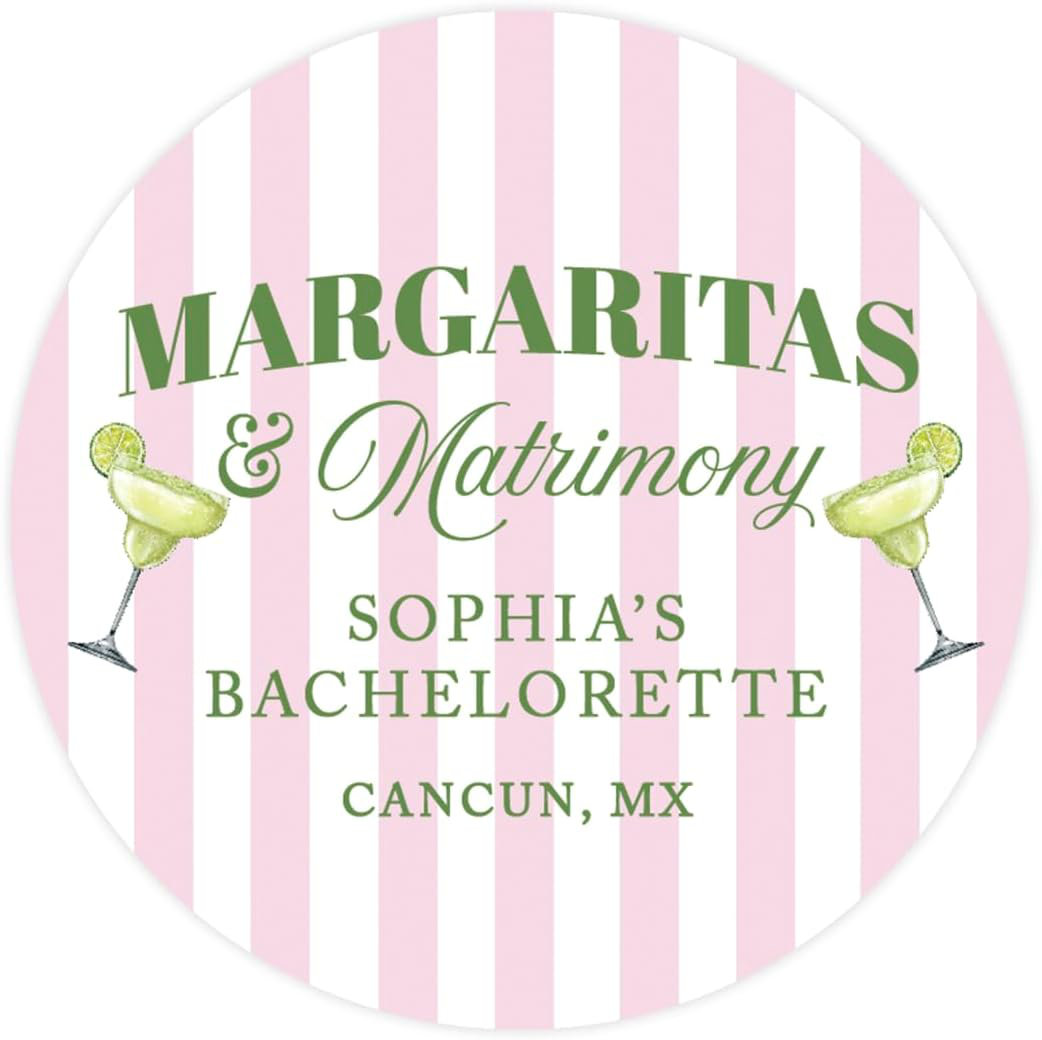 Koyal Wholesale Custom Pink Striped Margaritas And Matrimony ...