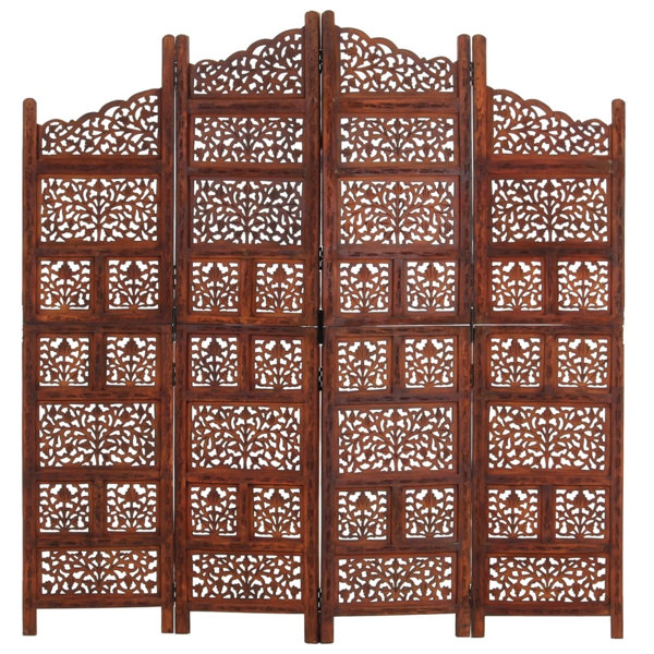 Astoria Grand Marnell 4 - Panel Solid Wood Folding Room Divider ...