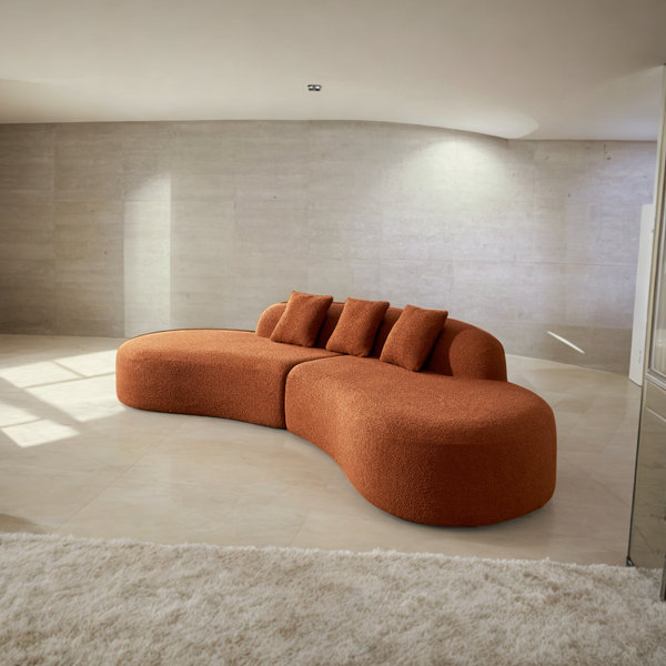 Brayden Studio® Modern Curved Sectional Sofa, 5-Seater Couch ...