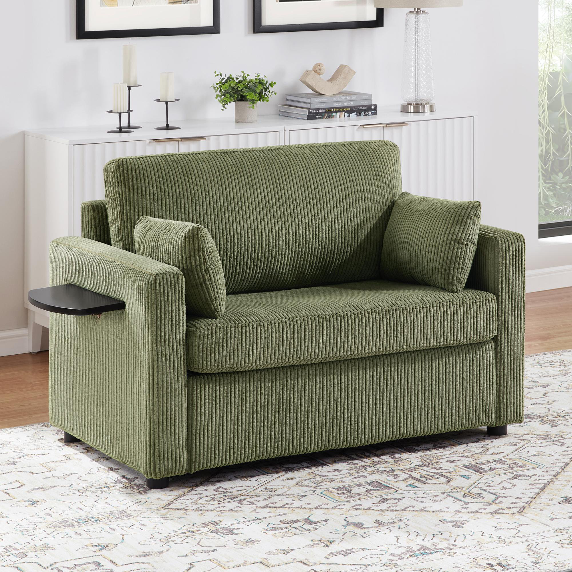 Hokku Designs Sofa with foldable mattress, foldable side table | Wayfair