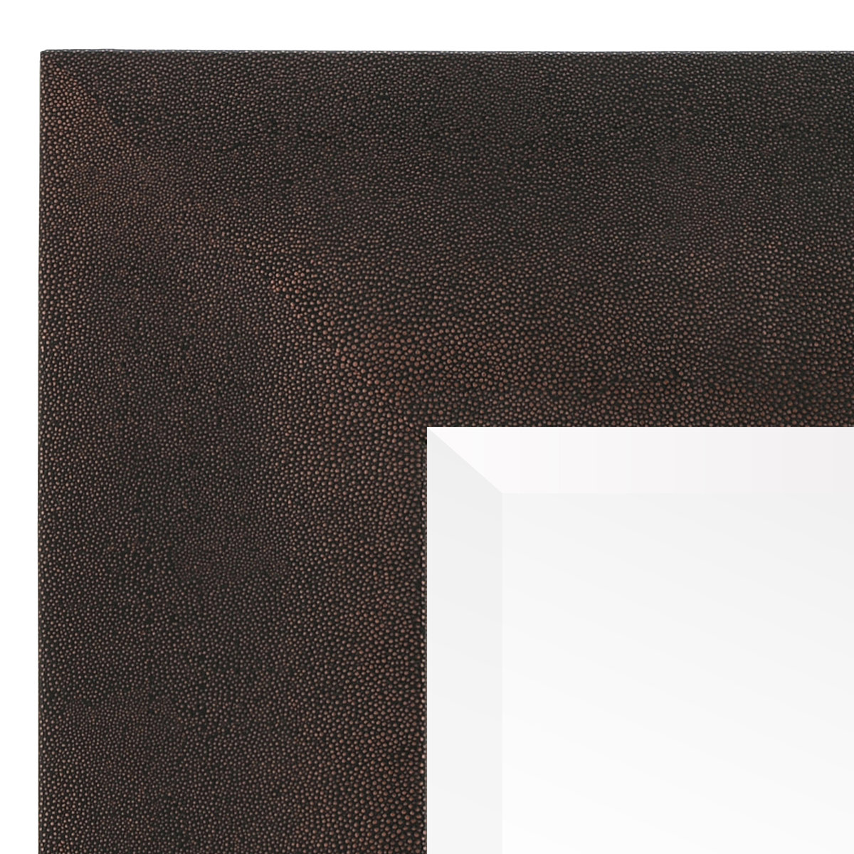 Empire Art Direct Metallic Shagreen Leather Framed Beveled Accent ...