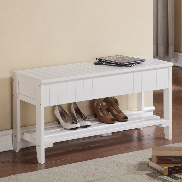 Winston Porter Carlia Wood Storage Bench & Reviews | Wayfair