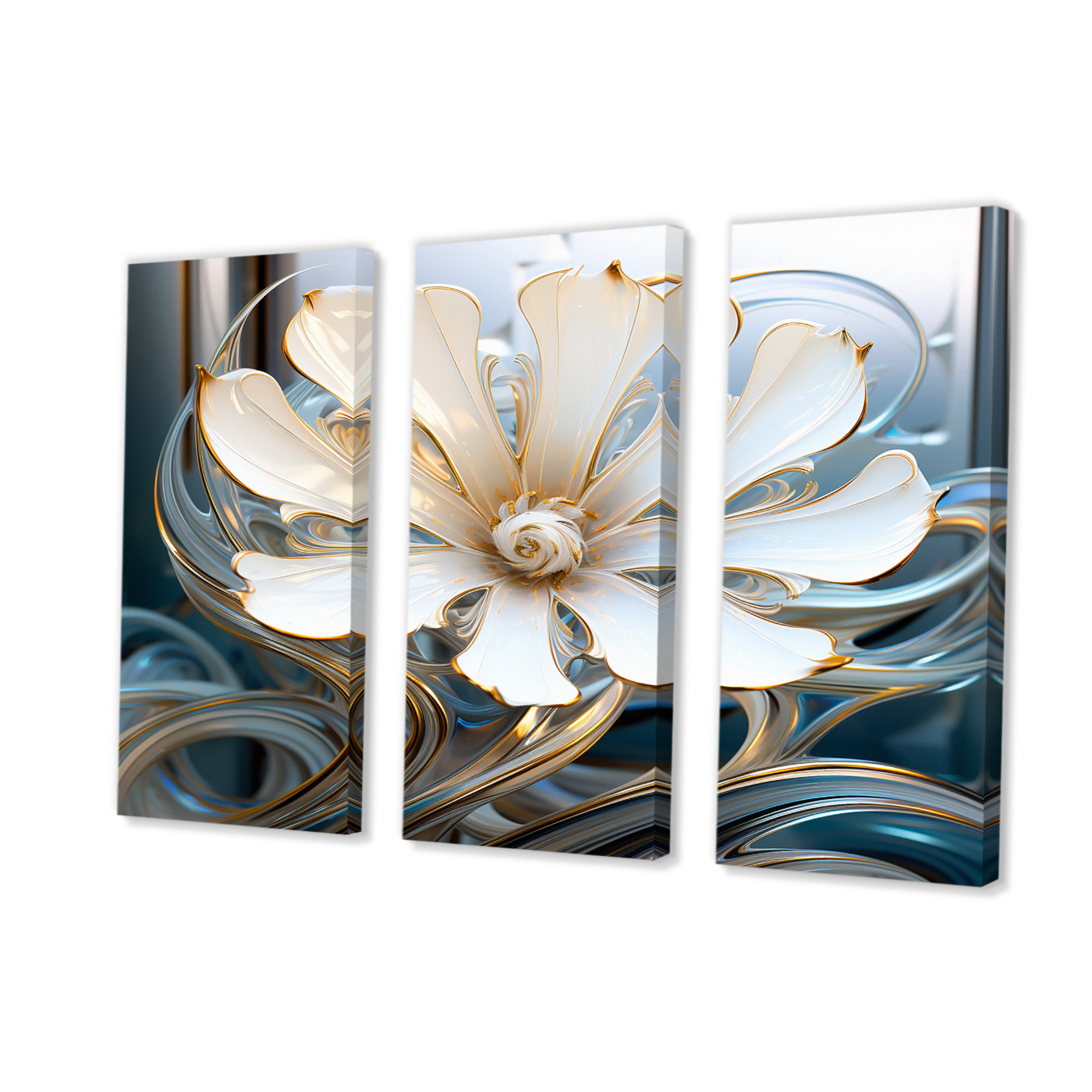 Red Barrel Studio® Electrifying Vibrant Fact Flowers IV On Canvas 3 ...
