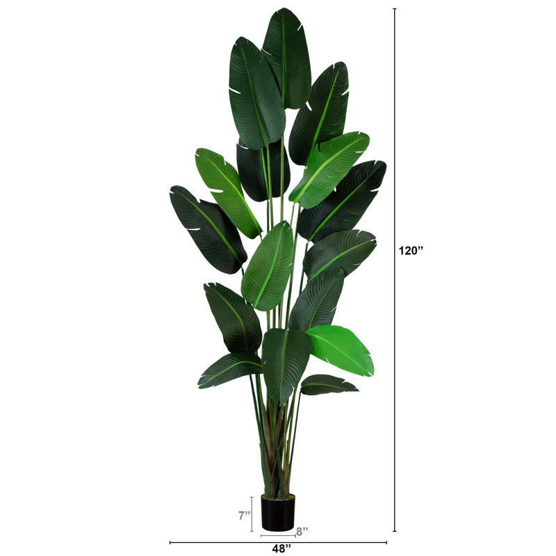 Primrue 120" Artificial Palm Tree in Pot Liner & Reviews | Wayfair