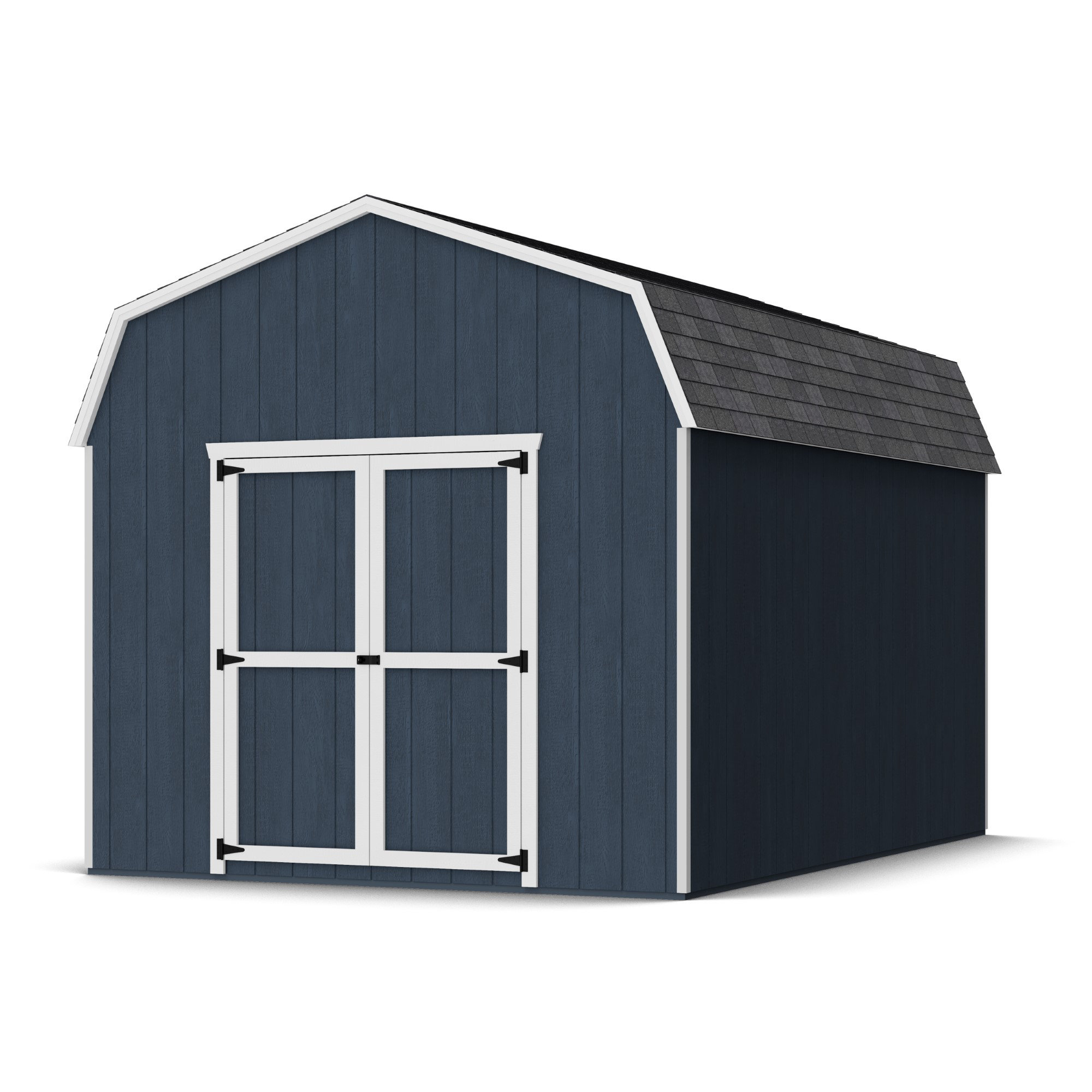 Little Cottage Co. Value Gambrel Outdoor Wood Storage Barn with 6 ft ...