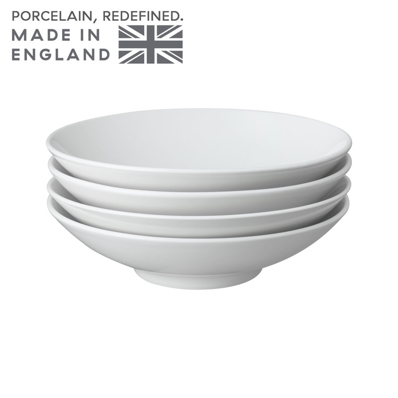 Denby Porcelain Classic White Set of 4 Pasta Bowls & Reviews | Wayfair