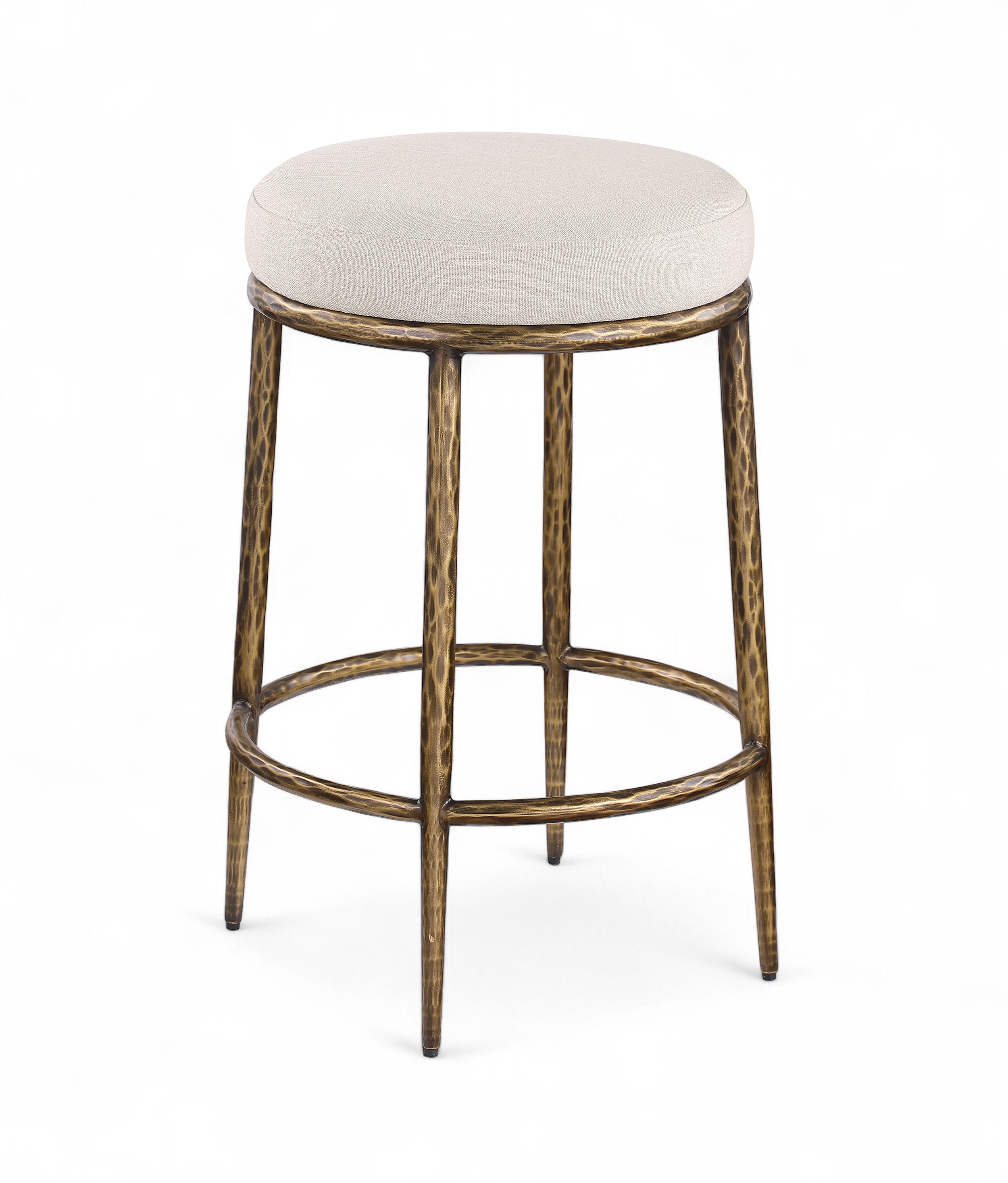 Ivy Bronx Hessle Linen Textured Performance Fabric Upholstered Counter ...