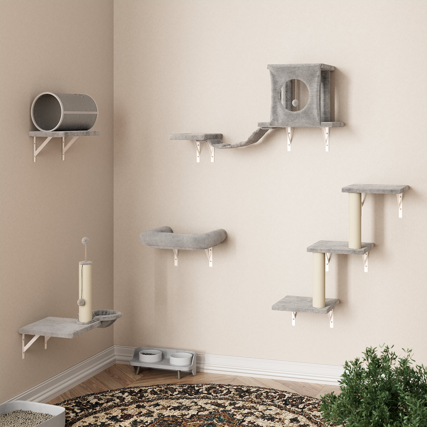 Tucker Murphy Pet™ Ferde Cat Tree Shelves/Hammock Pet Bed | Wayfair