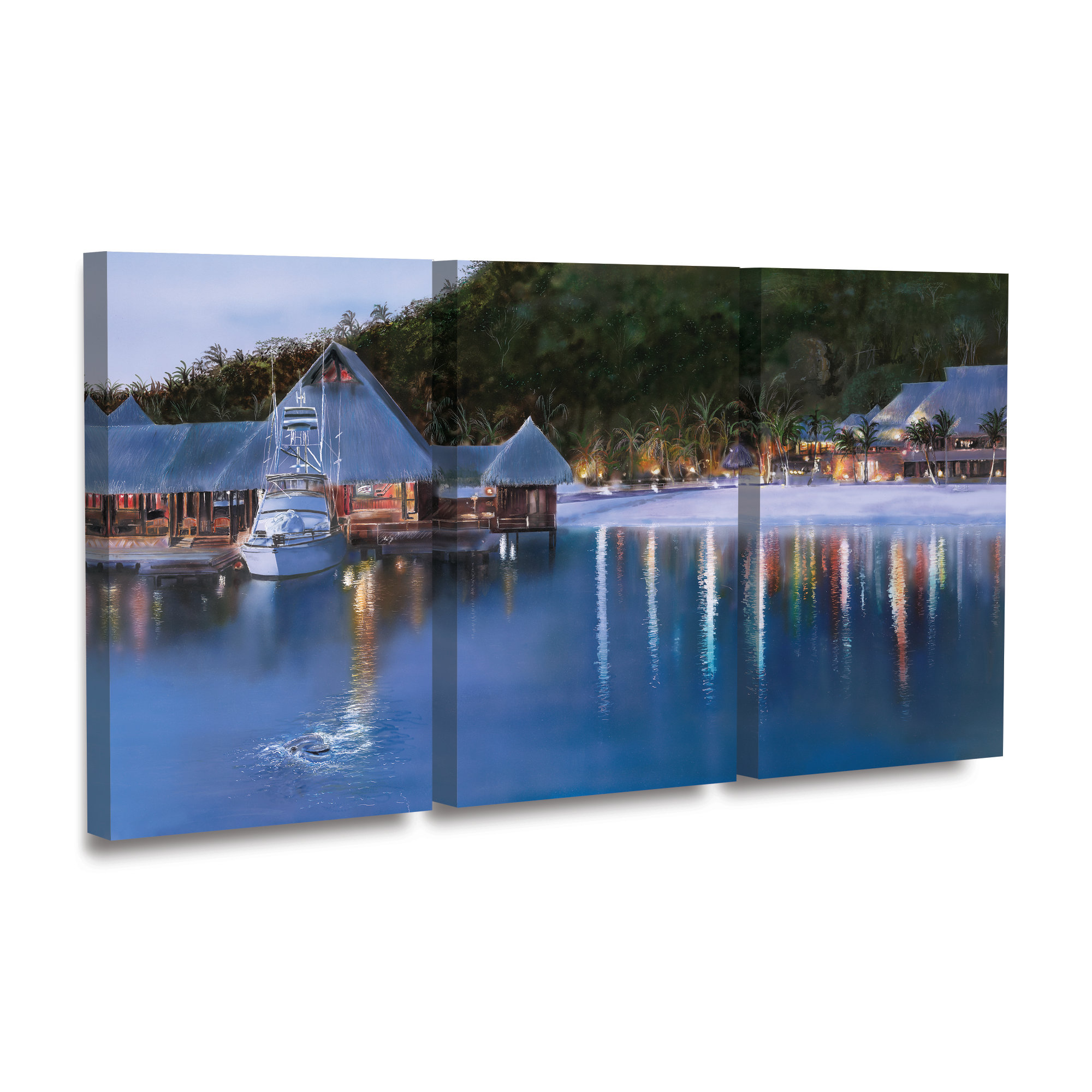 Red Barrel Studio® Murray Henderson Fine Art Bora Bora 3 Piece Panel ...