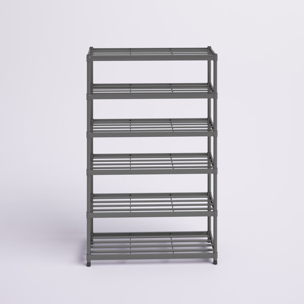 TRINITY Dark Gray 6-Tier Slat Shoe Rack | Wayfair