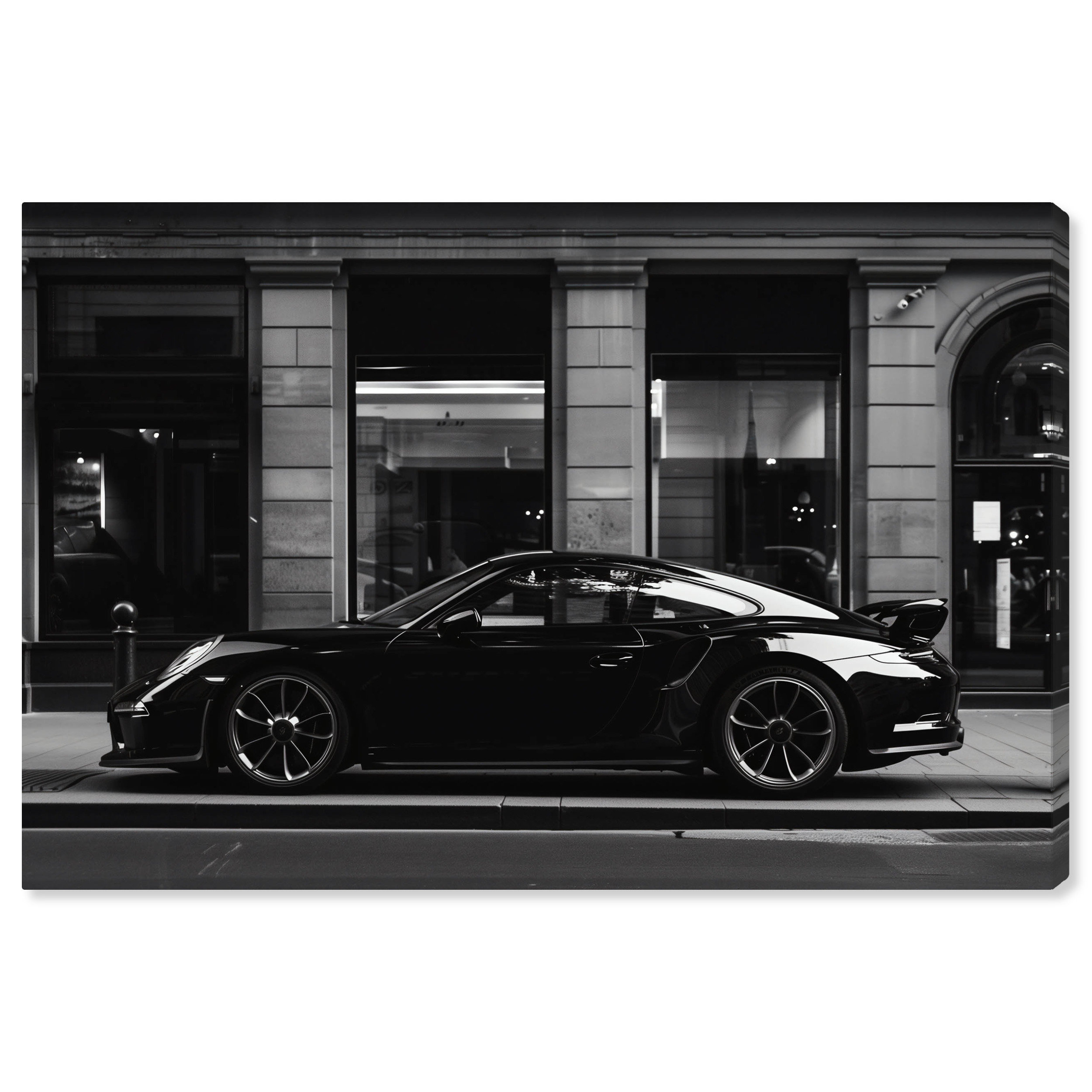 Notori Art Notoriart City Streets Car Framed Car 1 Piece Canvas Wall ...