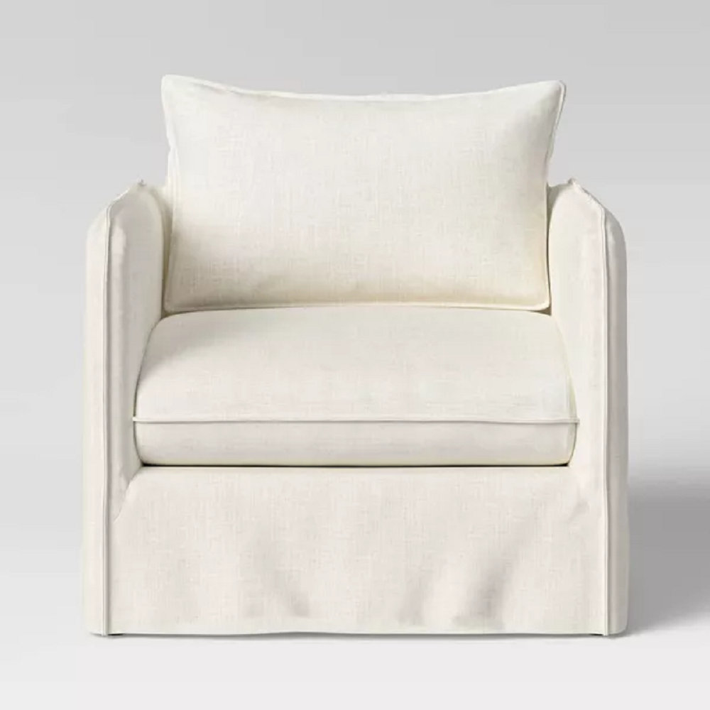 Latitude Run® Artimas Slouchy Lounge Chair with French Seams Linen ...