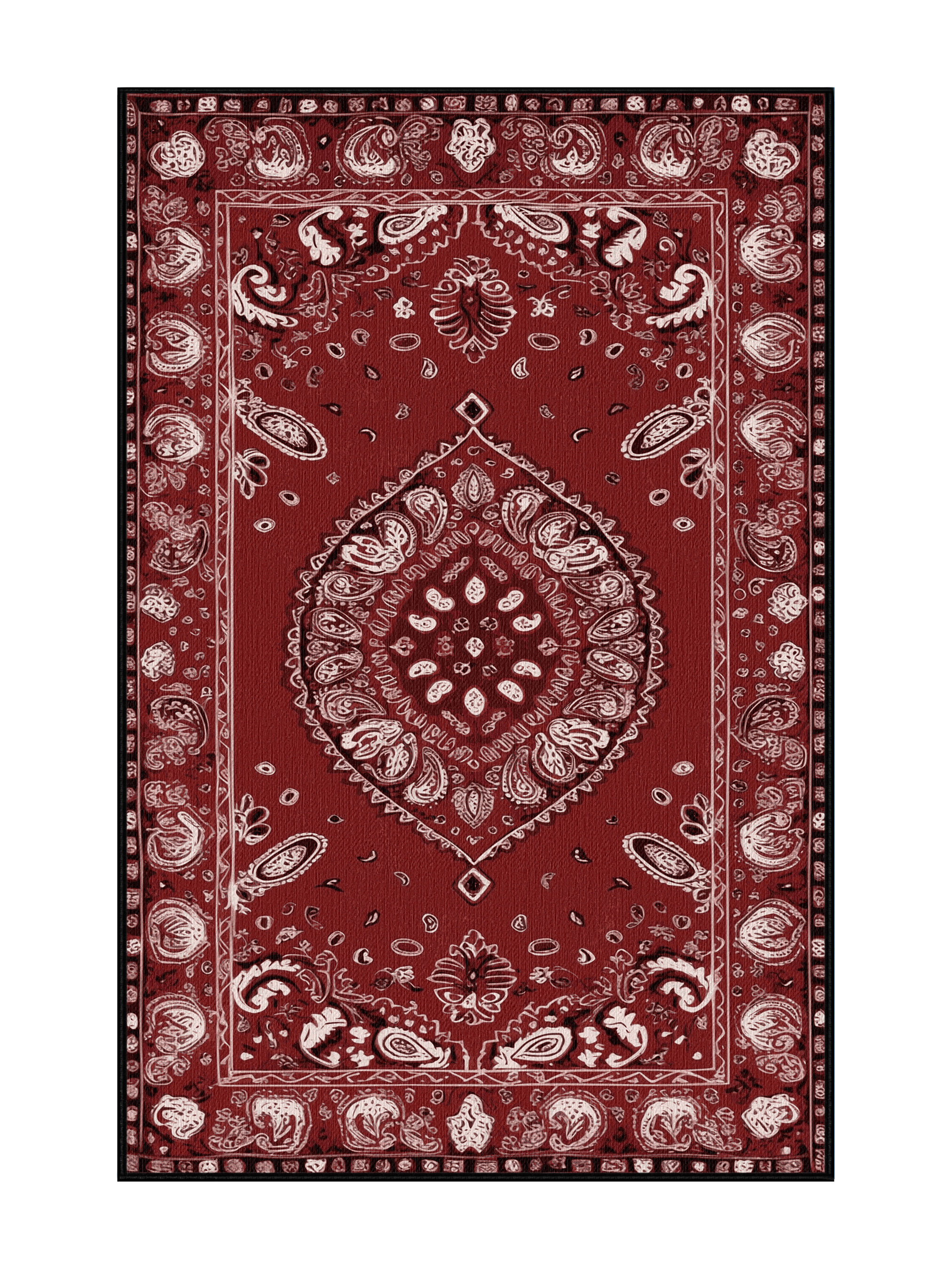 Dakota Fields Washable Bandana Prints Farm Area Rug | Wayfair