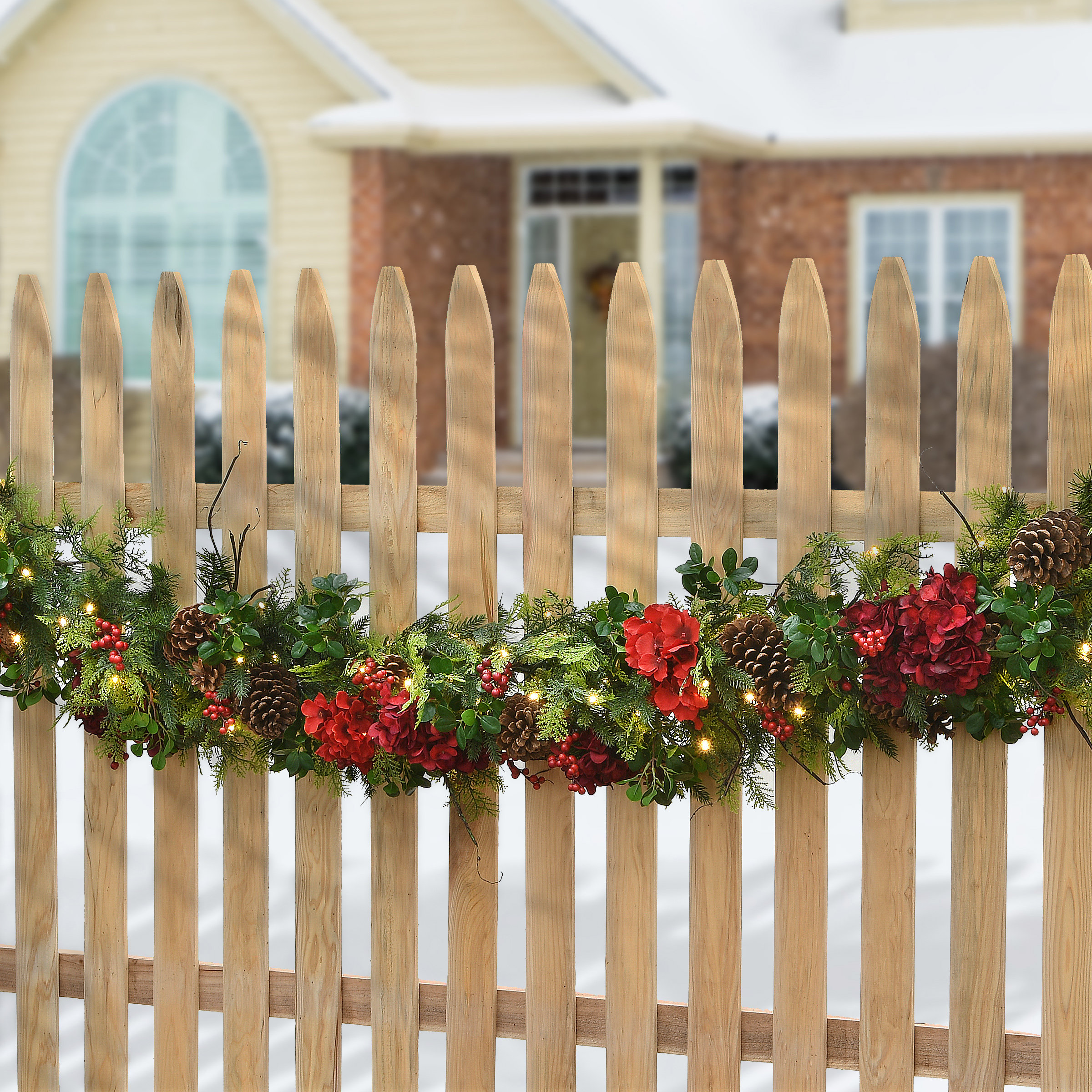 The Holiday Aisle® 9' Garland with 100 Warm Lights - Wayfair Canada