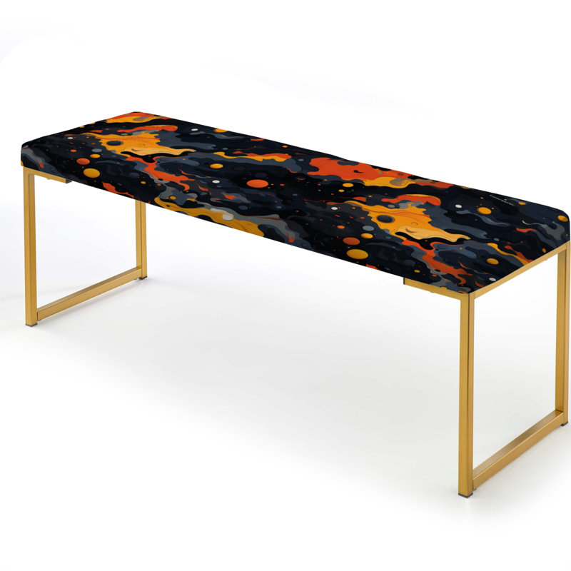 East Urban Home Seichi Cosmic Camo Odysseus - Abstract Upholstered Gold ...