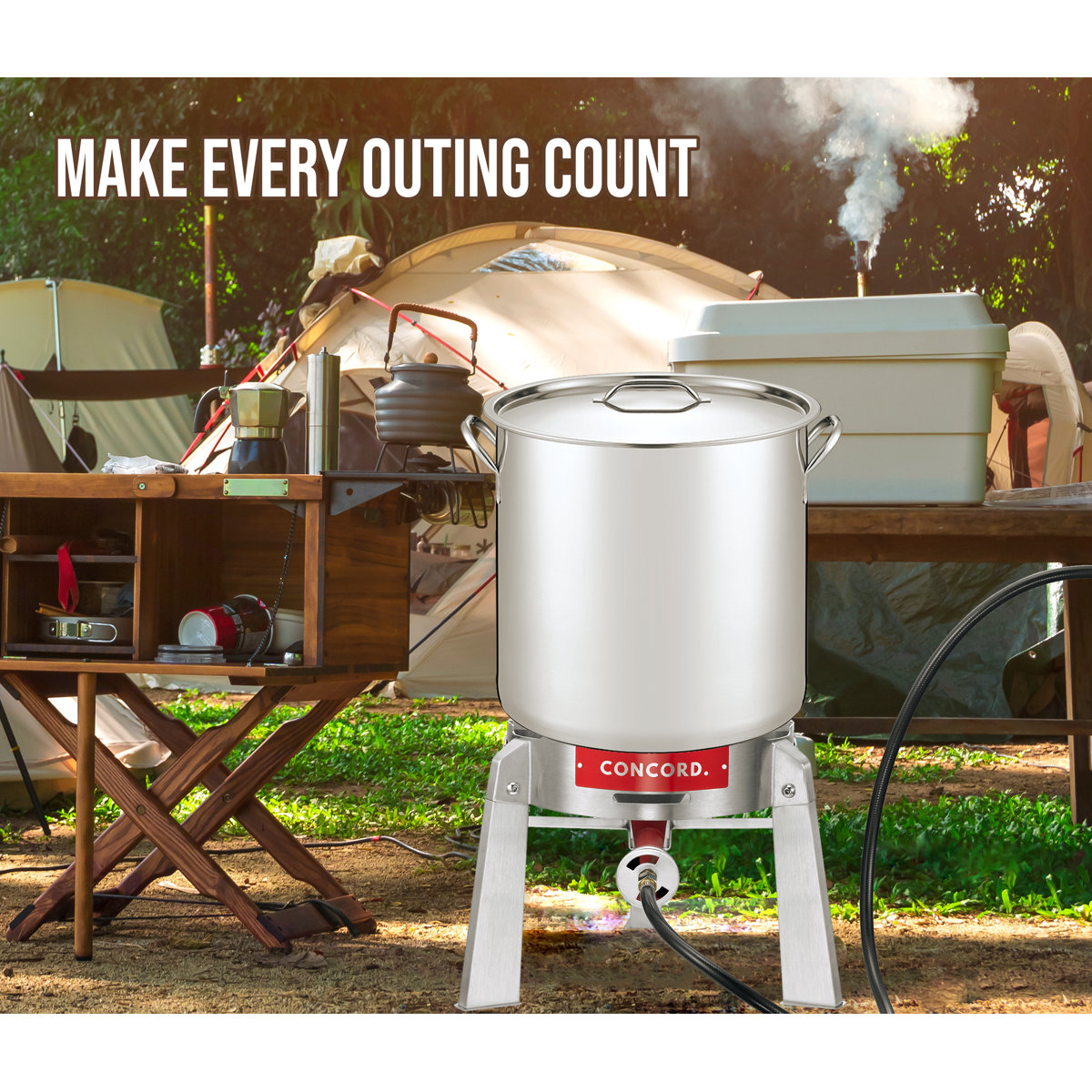 Concord Cookware Single Burner High Pressure Propane Cooking Kit | Wayfair