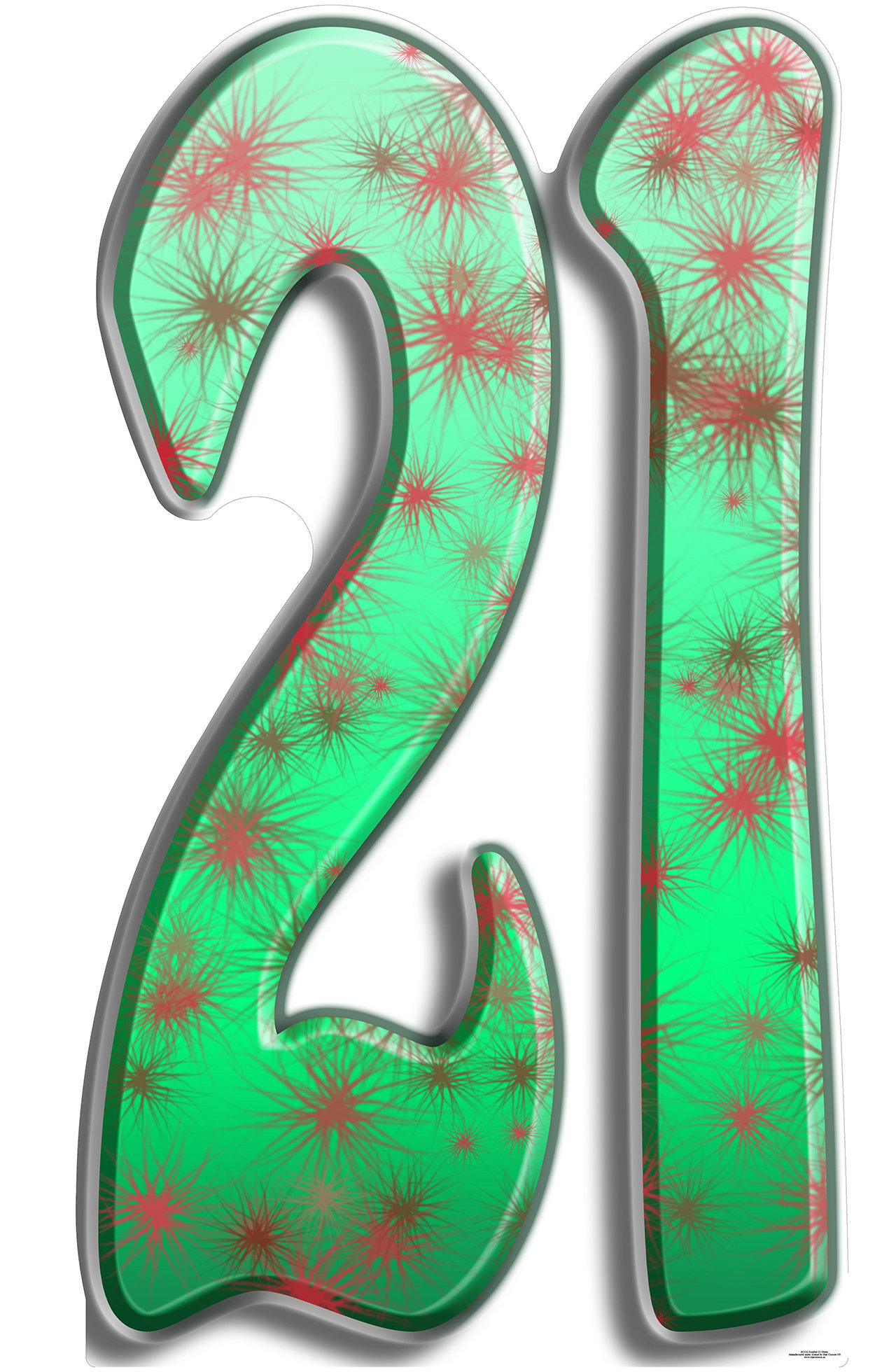 Star Cutouts Number 21 Cardboard Standup | Wayfair