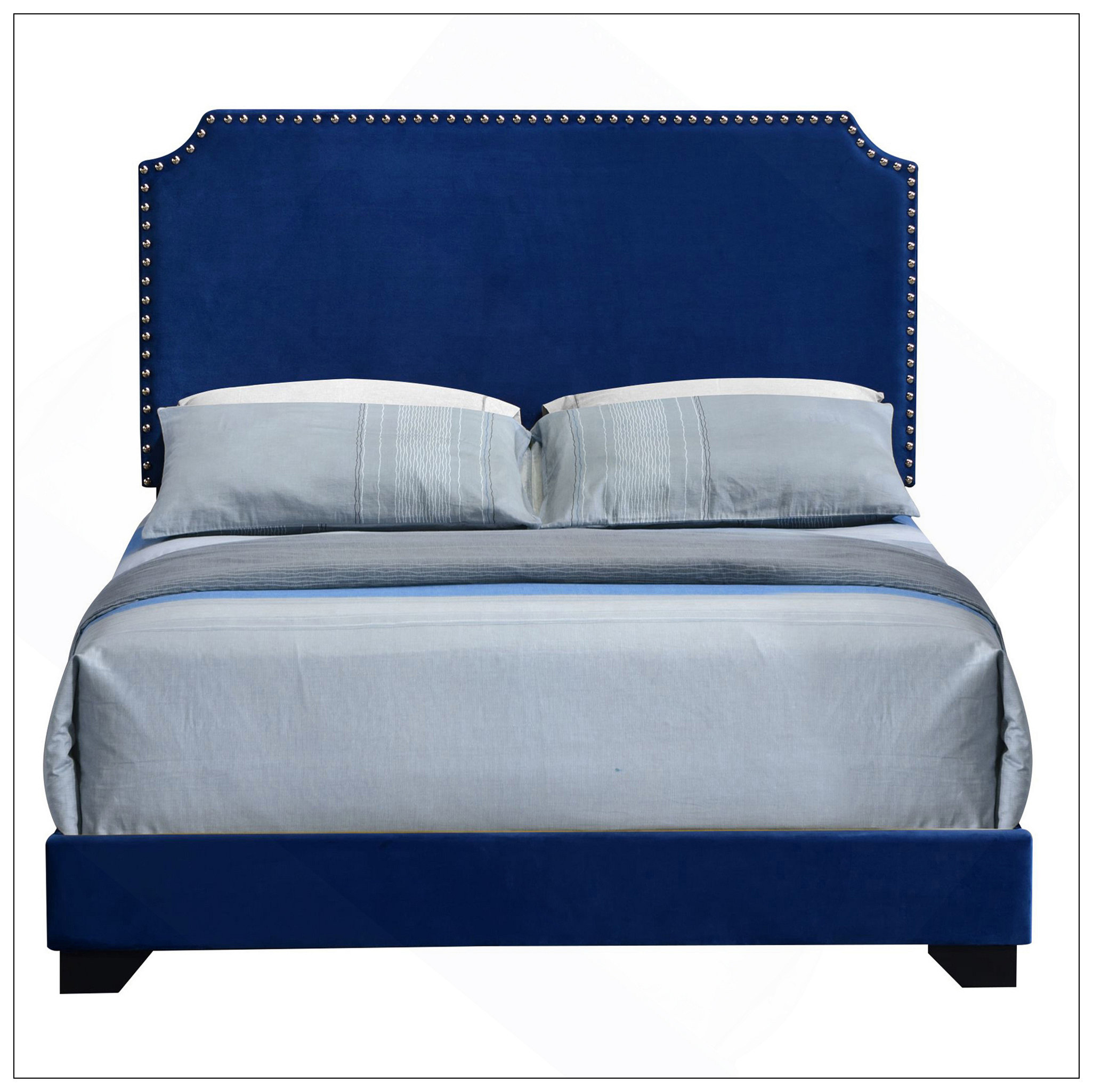 Lark Manor™ Panel Bed With Nailhead Trim, Art Deco-Inspired Glamour And Modern Sophistication ...