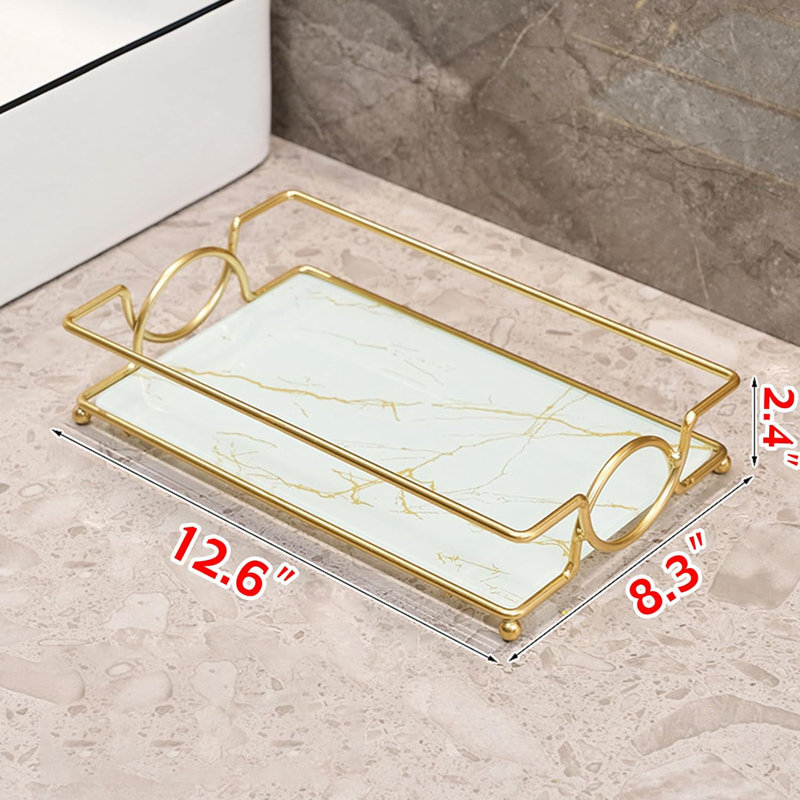 Mercer41 Vanity Tray Luxury Bathroom Counter Tray | Wayfair