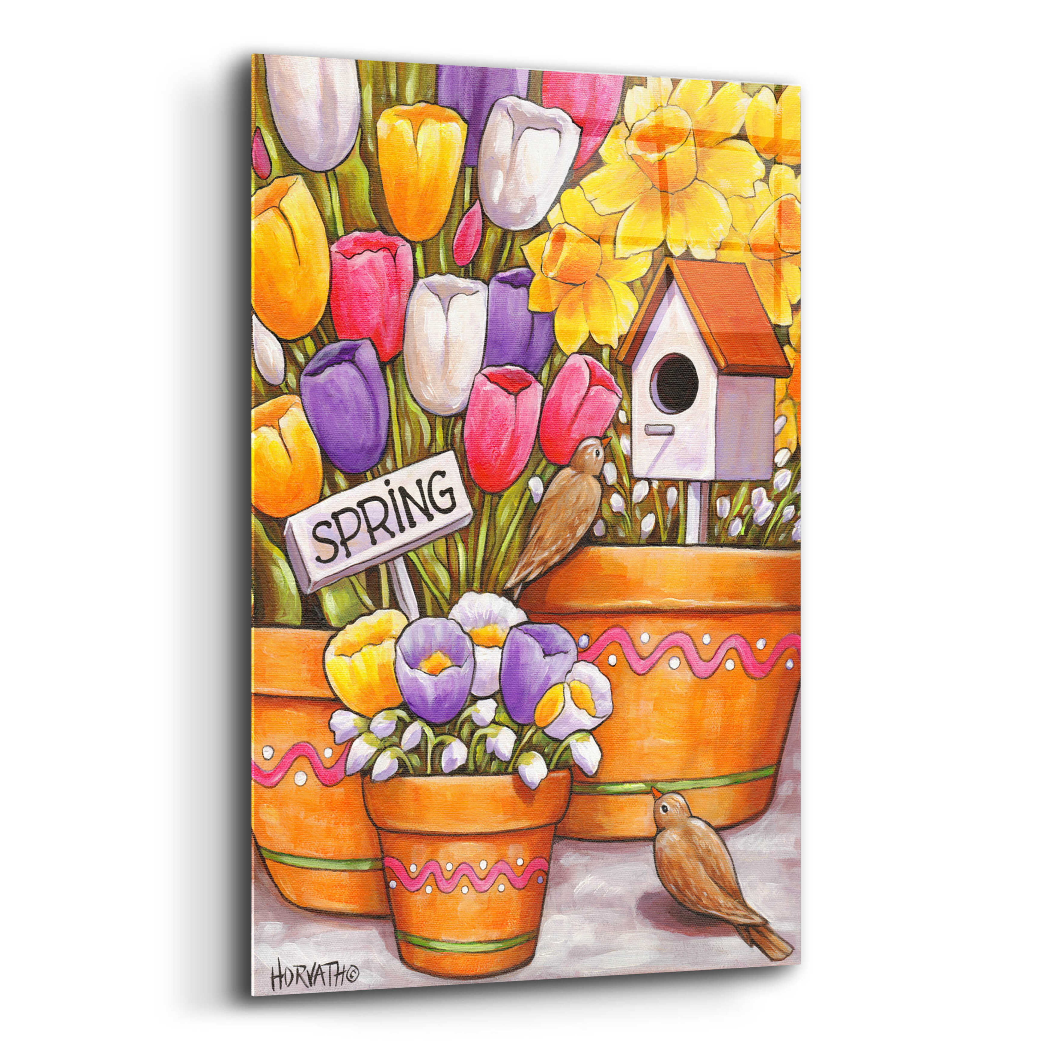 Red Barrel Studio® Berdeja Spring Birds Flowers by Cathy Horvath ...