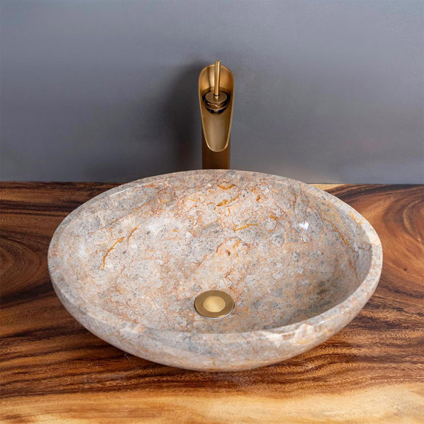 Minoky Gray Oval Vessel Sink, Marble Stone Vessel Sink, Vessel Sinks ...