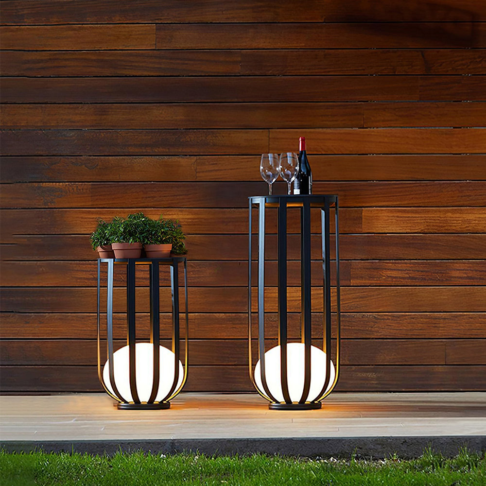 VIVZONE Integrated LED Outdoor Floor Lamp（Set of 2） & Reviews | Wayfair