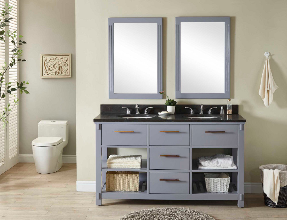 Wrought Studio Hallsburg 61" Double Bathroom Vanity Set - Wayfair Canada