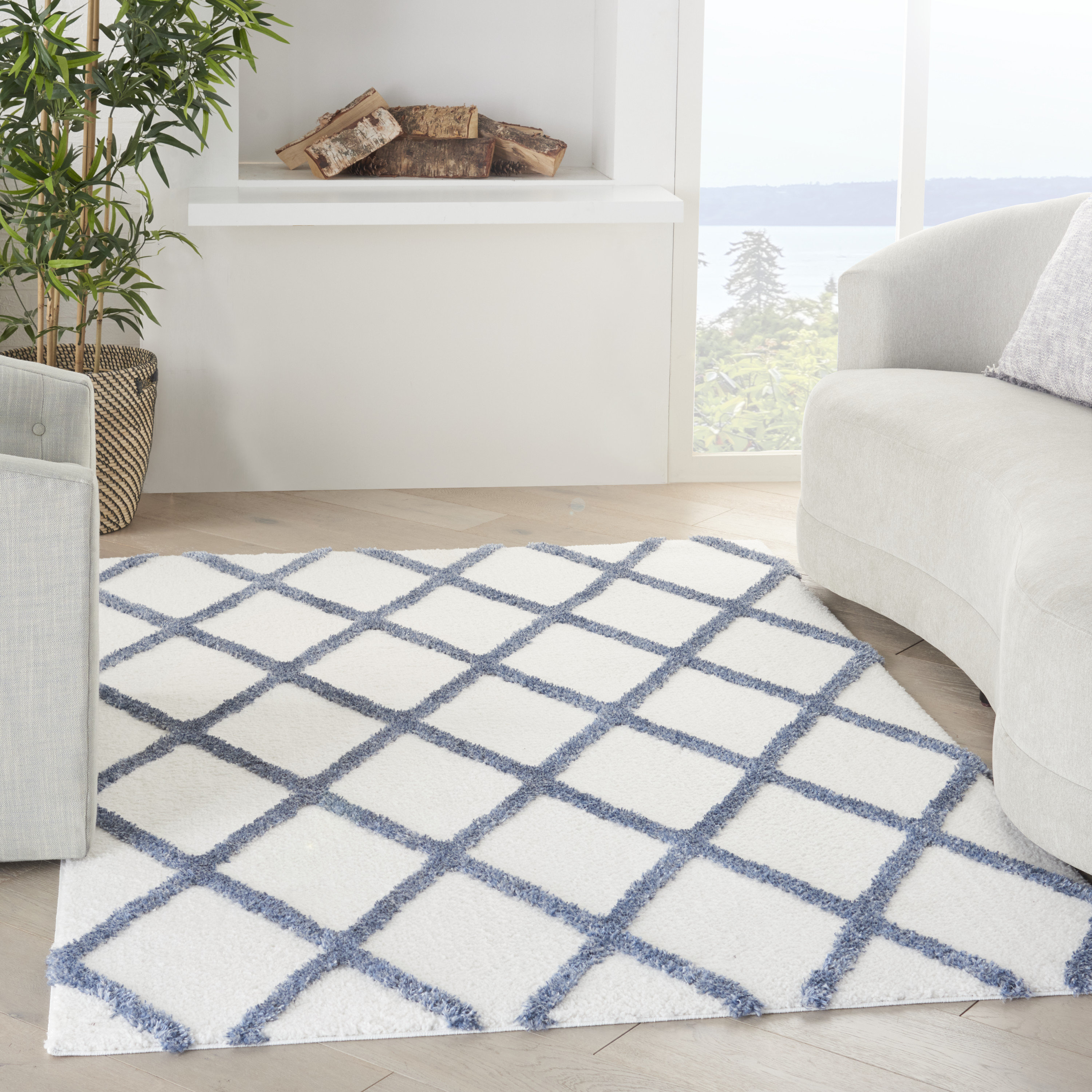 Darya Home Jodee Modern Ivory Area Rug | Wayfair