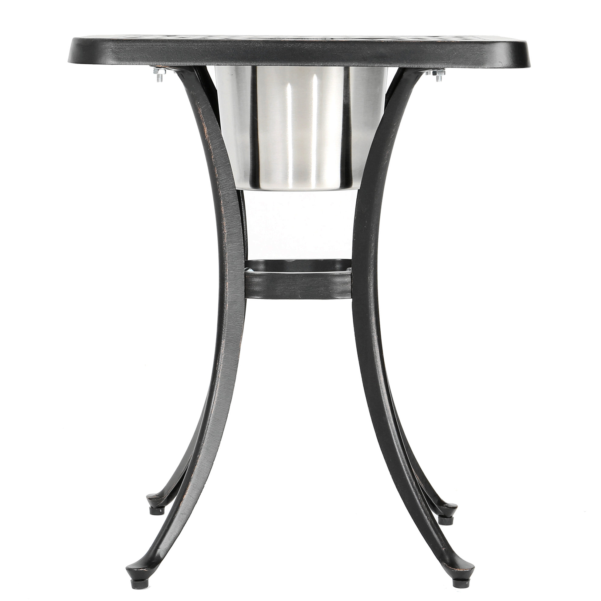 Ophelia & Co. Bistro Table With Ice Bucket | Wayfair