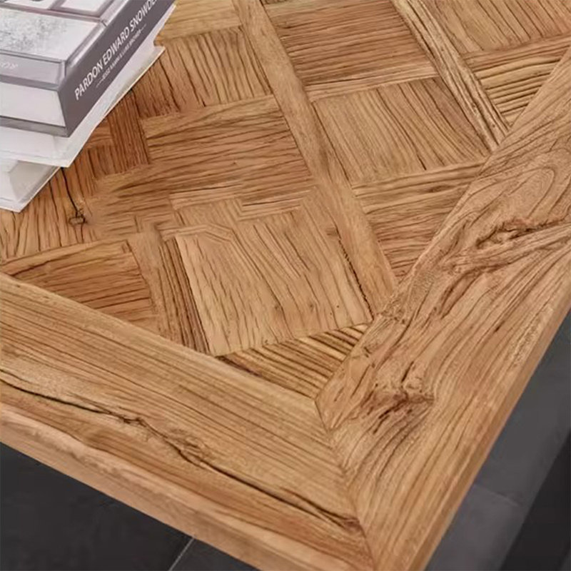 17 Stories 62.99" Burlywood+Black Rectangular Solid Wood Butterfly Leaf ...