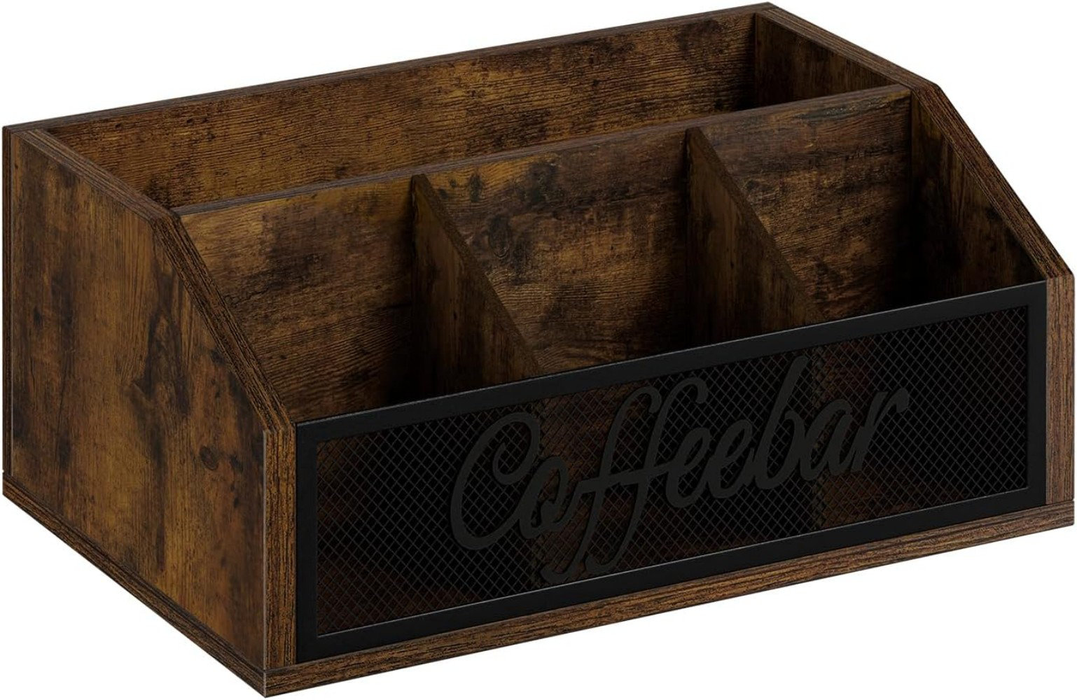 August Grove® Coffee Station Organizer For Countertop, Wood Coffee Bar ...