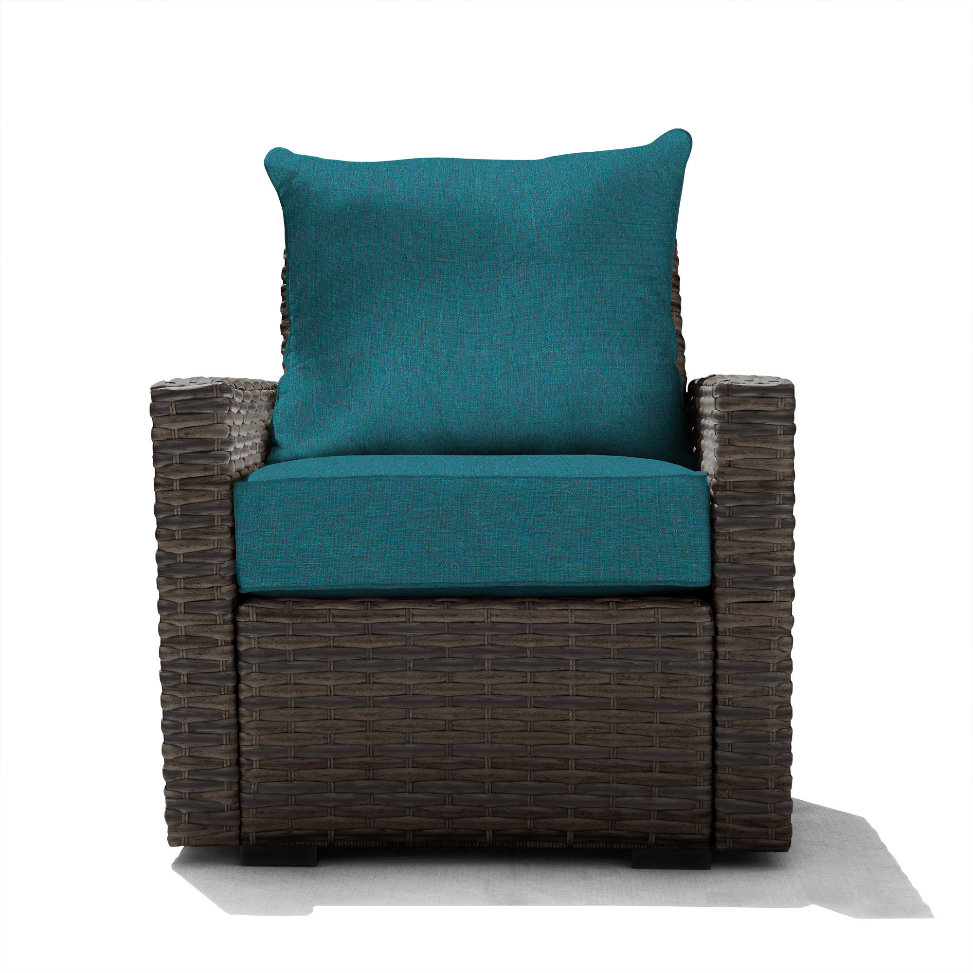 Honeycomb Outdoor Camel Wicker Outdoor Lounge Chair | Wayfair