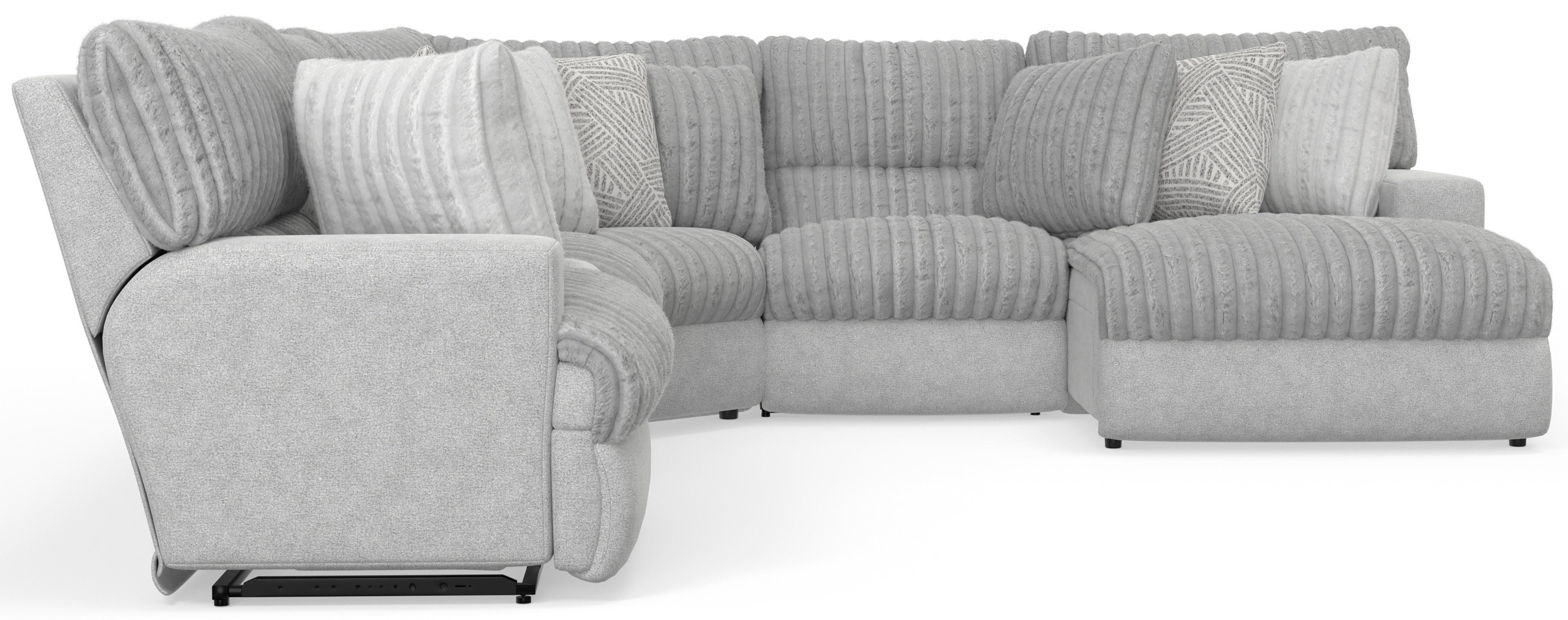 Hokku Designs Ziera 6 - Piece Power Reclining Sectional With Lay-Back ...