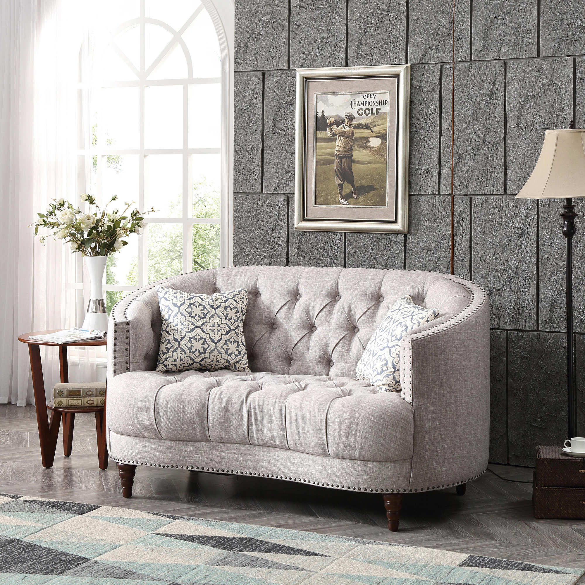 World Menagerie Elegant Traditional Loveseat | Wayfair