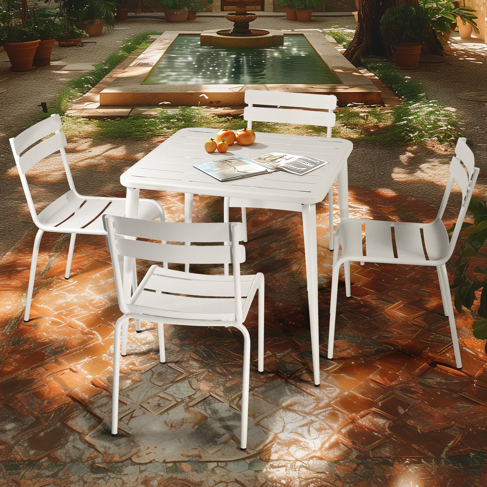 George Oliver Laudie 4 - Person Square Outdoor Dining Set - Wayfair Canada