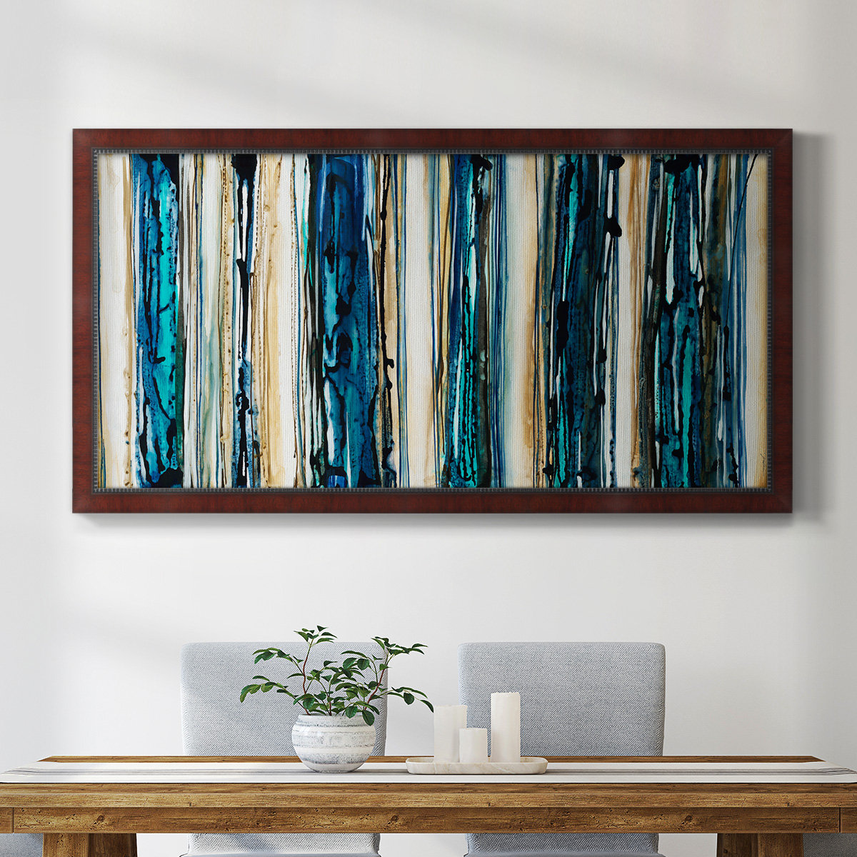 Ivy Bronx Blue Streaks - Single Picture Frame Print on Canvas - Wayfair ...