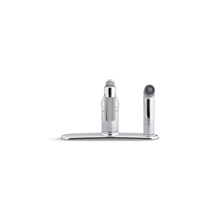 Kohler Single Handle Kitchen Faucet with Side Spray - Wayfair Canada
