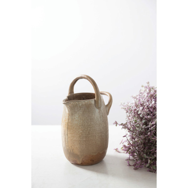 Union Rustic Jhaiden Stoneware Watering Pitcher with Handles in ...
